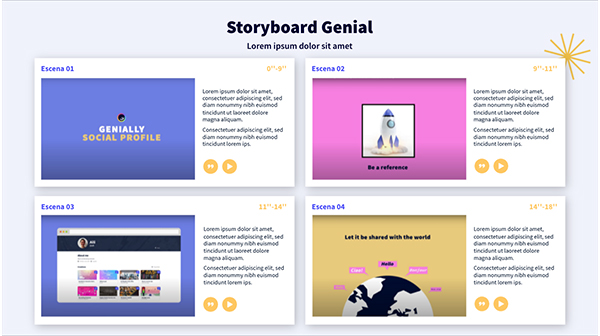Storyboard genial | Plantillas de Genially